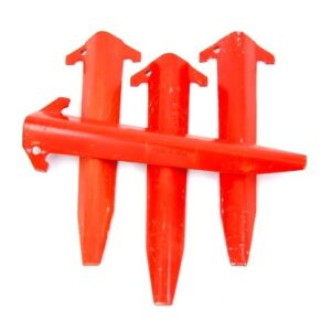 4 - g.i. issue 9" aluminum tent stakes - new - u.s made