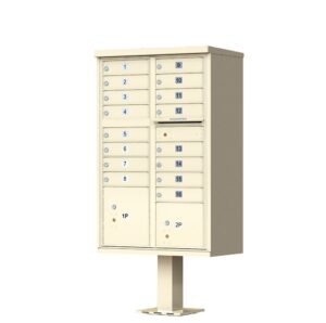 vital cbu, 16 mailboxes, 2 parcel lockers, sandstone