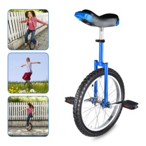 Aw Blue 18" Wheel Unicycle Leakproof Butyl Tire Wheel Cycling Outdoor Sport