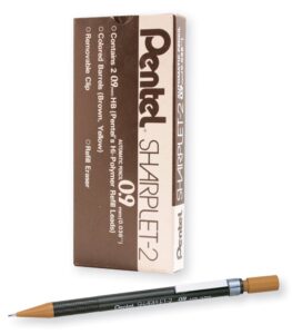 pentel sharplet-2 mechanical pencil, brown barrel, box of 12 (a129e)