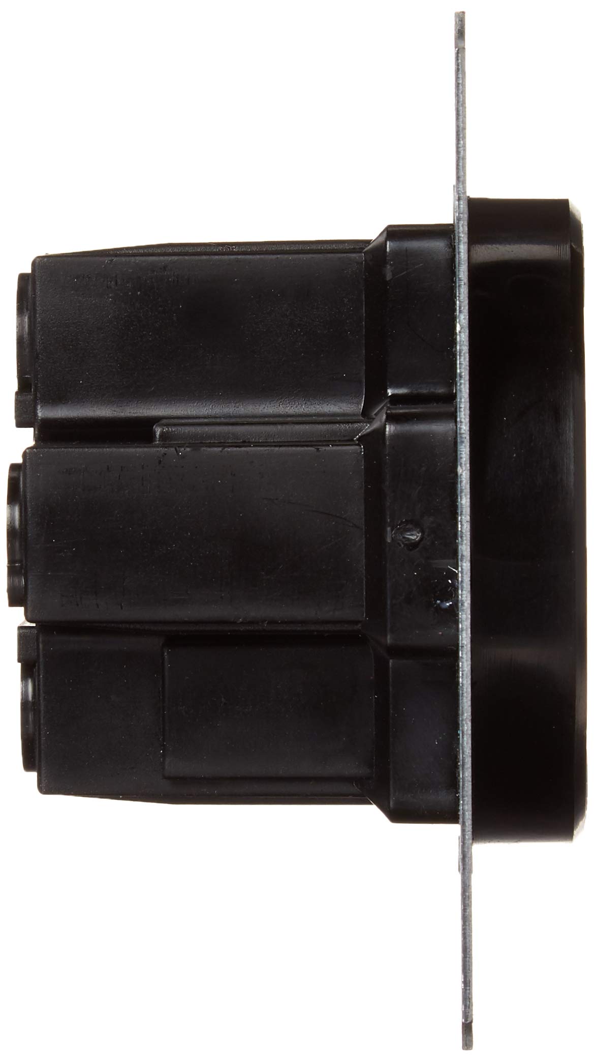 Leviton 9460 60 Amp, 125/250 Volt, Flush Mounting, Receptacle, Straight Blade, Industrial Grade, Grounding, Black