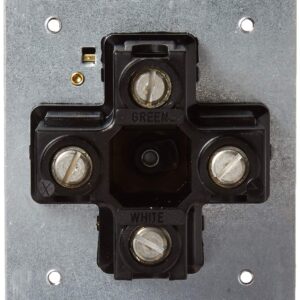 Leviton 9460 60 Amp, 125/250 Volt, Flush Mounting, Receptacle, Straight Blade, Industrial Grade, Grounding, Black