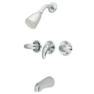 kingston brass kb6231ll legacy tub and shower faucet, polished chrome,5-inch spout reach