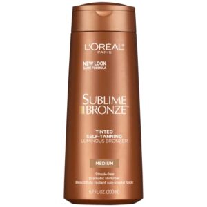 l'oréal paris sublime bronze luminous bronzer self-tanning lotion, 6.7 oz.