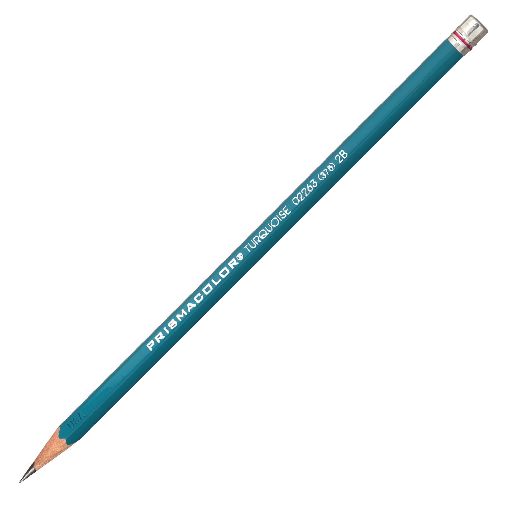 Prismacolor Premier Turquoise Graphite Sketching Pencils, Medium Leads, Adult Coloring, 12 Pack