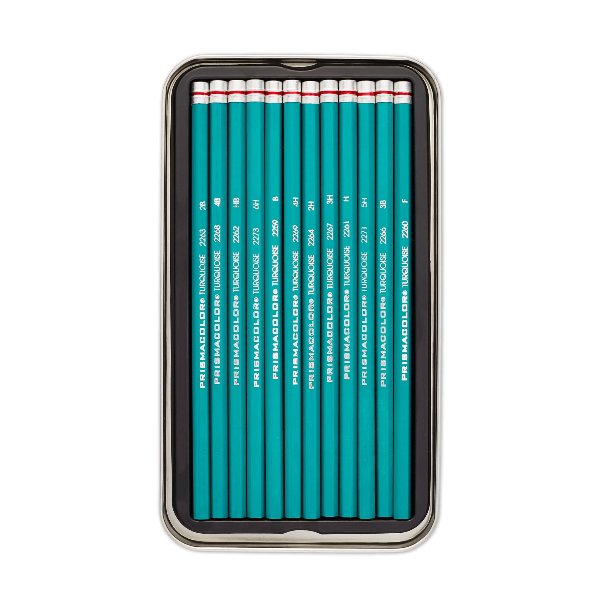 Prismacolor Premier Turquoise Graphite Sketching Pencils, Medium Leads, Adult Coloring, 12 Pack