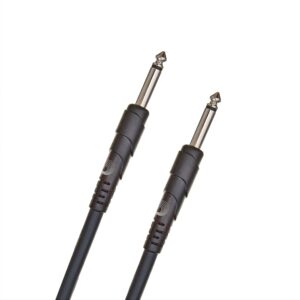 d'addario accessories speaker cable - shielded for noise reduction - 1/4 inch male to 1/4 inch male - classic series - 5 feet/1.52 meters - straight ends - 1 pack