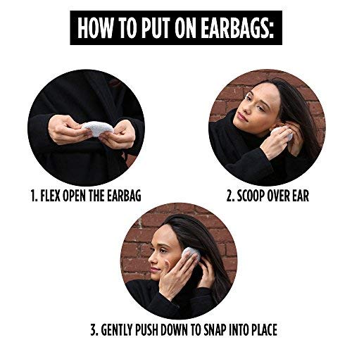 Earbags Bandless Fleece Ear Warmers,Medium,Black