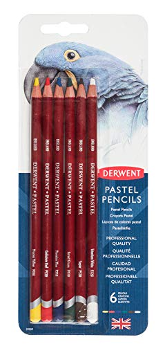 Derwent 39009 Pastel Pencils, 6-Pack