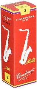 vandoren sr273r tenor sax java red reeds strength 3; box of 5