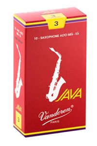 vandoren sr263r alto sax java red reeds strength 3; box of 10