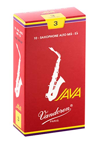 Vandoren SR263R Alto Sax JAVA Red Reeds Strength 3; Box of 10