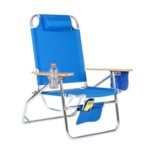 big jumbo 500 lbs xl aluminum heavy duty beach chair for big & tall - 4 reclining positions