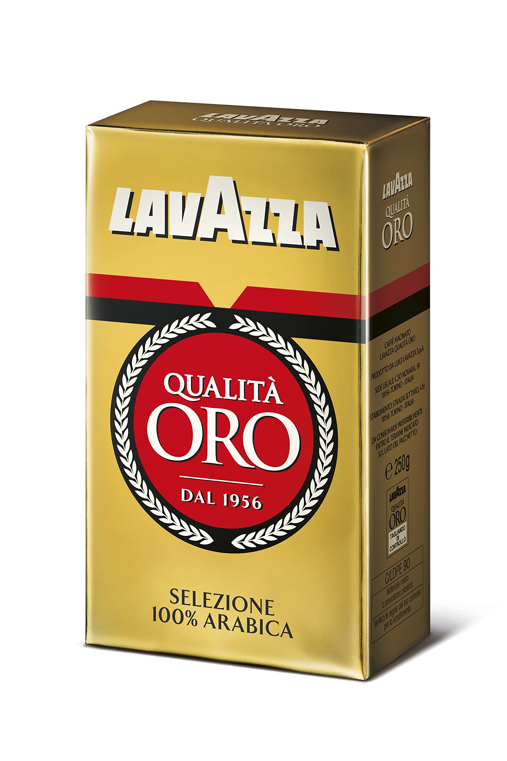 Lavazza: "Qualità Oro" Roasted Ground Coffee, Gold Quality Taste 8.81 OZ (250gr) [ Italian Import ]