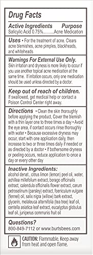 Burt's Bees Natural Acne Solutions Targeted and Minimizing Spot Treatment for Oily Skin, 0.26 Oz (Package May Vary)