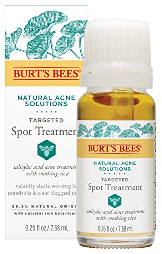 Burt's Bees Natural Acne Solutions Targeted and Minimizing Spot Treatment for Oily Skin, 0.26 Oz (Package May Vary)