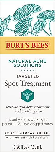 Burt's Bees Natural Acne Solutions Targeted and Minimizing Spot Treatment for Oily Skin, 0.26 Oz (Package May Vary)