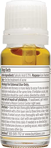 Burt's Bees Natural Acne Solutions Targeted and Minimizing Spot Treatment for Oily Skin, 0.26 Oz (Package May Vary)