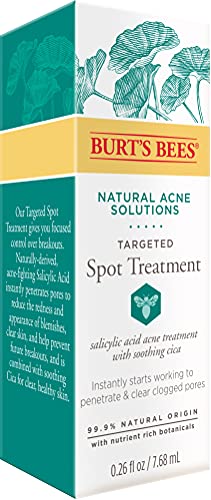 Burt's Bees Natural Acne Solutions Targeted and Minimizing Spot Treatment for Oily Skin, 0.26 Oz (Package May Vary)