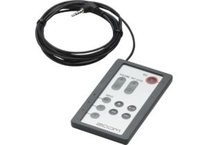 zoom rc4 remote control with extension cable, designed for use with h4n, h4n pro, h4n pro all black to control volume, record level, input source, and transport functions