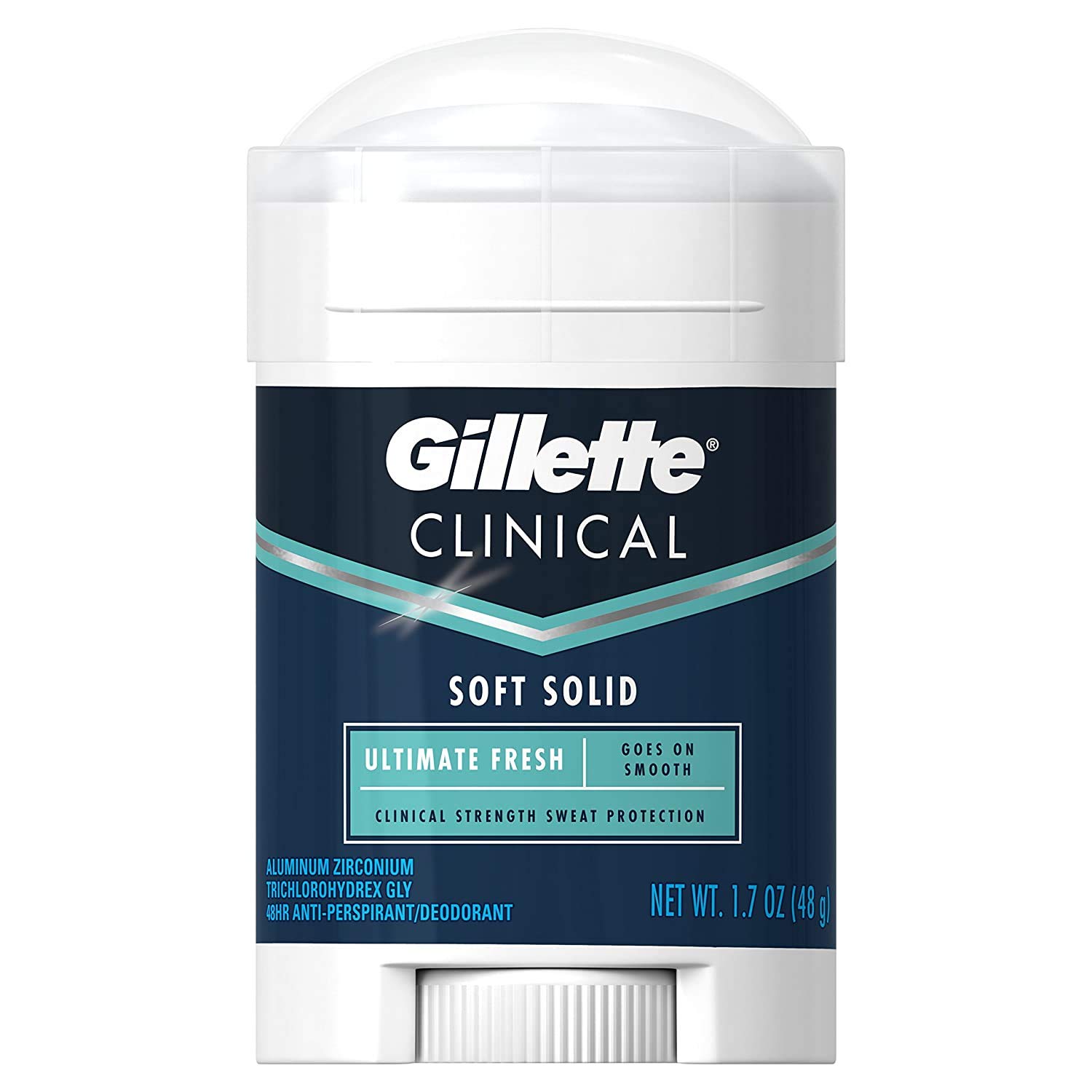 Gillette Clinical Anti-Perspirant Deodorant, Ultimate Fresh Advanced Solid 1.70 oz (Pack of 3)