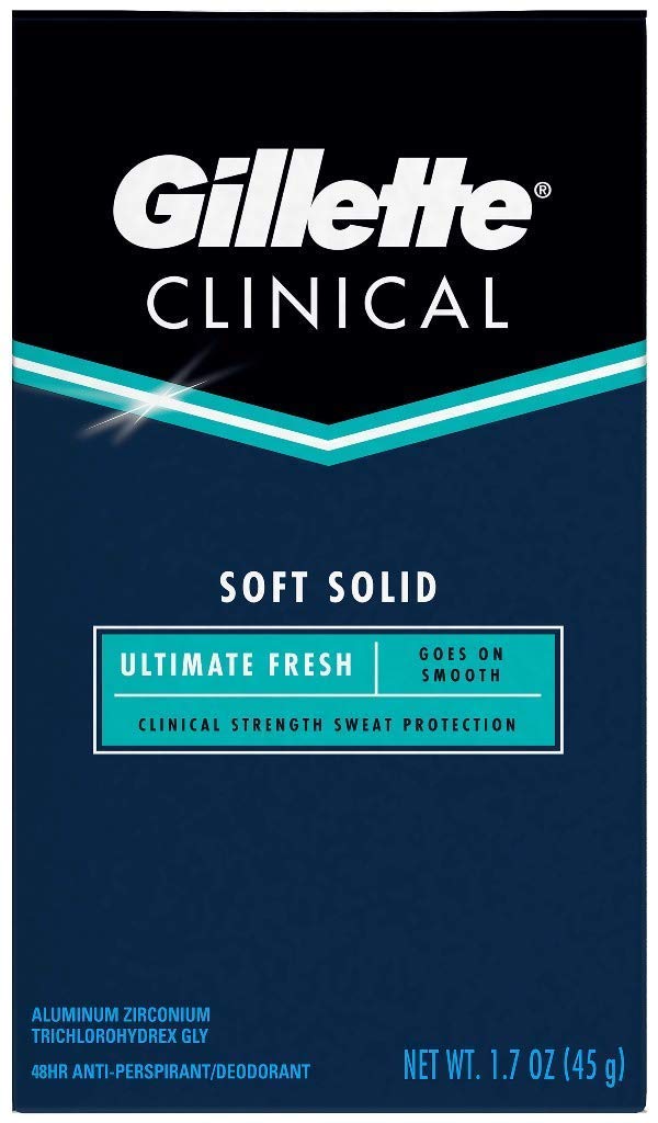 Gillette Clinical Anti-Perspirant Deodorant, Ultimate Fresh Advanced Solid 1.70 oz (Pack of 3)