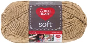 red heart e728_9388 heart soft yarn, wheat