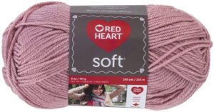 red heart soft yarn, rose blush