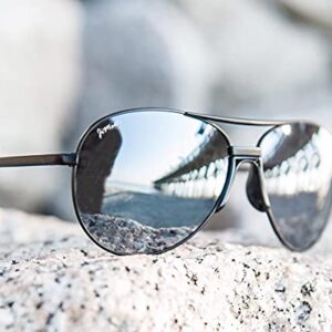 JiMarti P16 - No Tangle - Polarized Aviator Sunglasses Gunmetal/Smoke