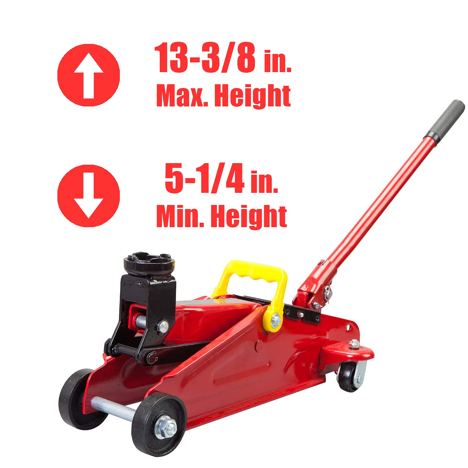 BIG RED T82012 Torin Hydraulic Trolley Service/Floor Jack with Blow Mold Carrying Storage Case, 2 Ton (4,000 lb) Capacity, Red