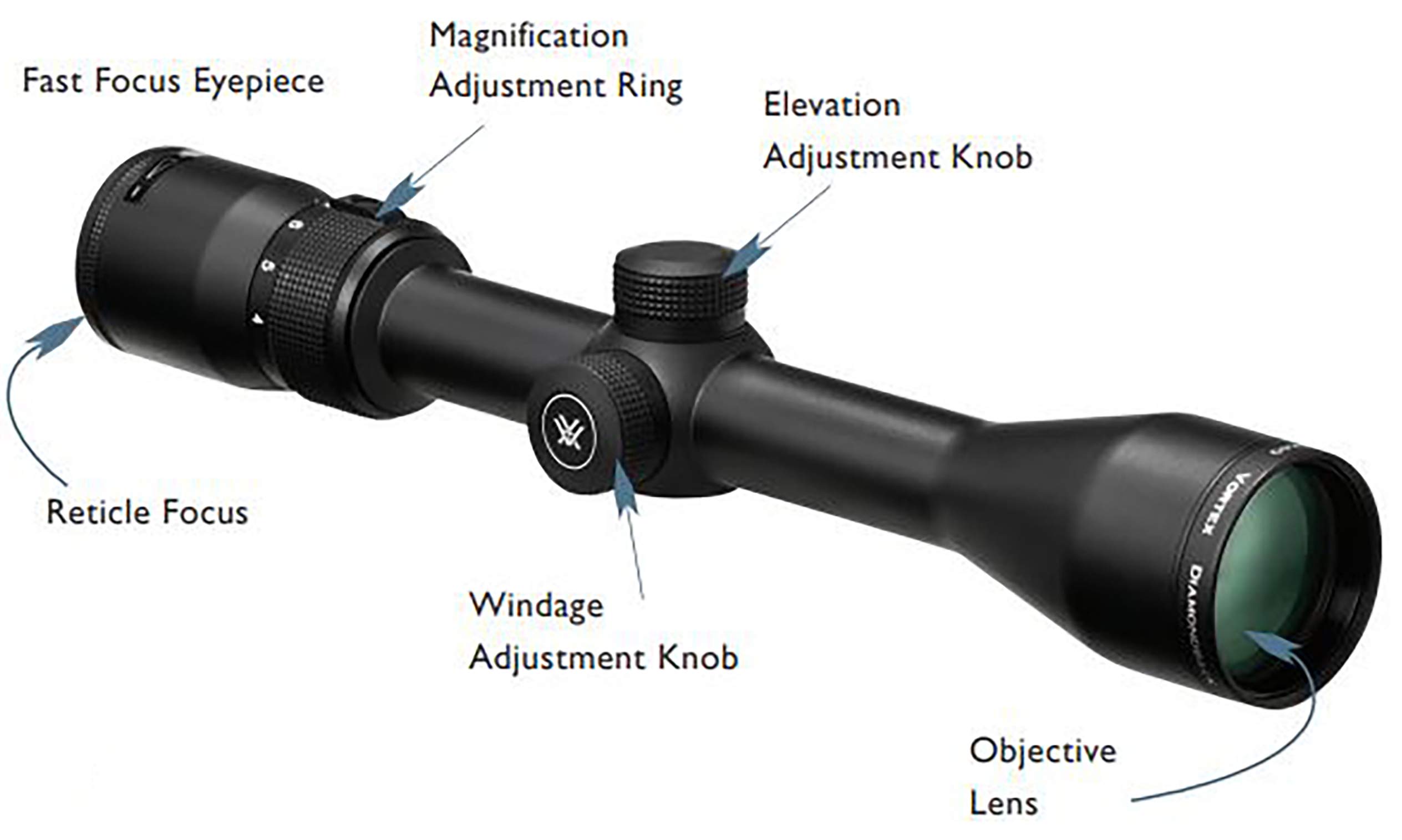 Vortex Optics Diamondback 3-9x40 SFP Riflescope Dead-Hold BDC MOA , black