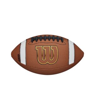 wilson gst composite football - youth size, tan