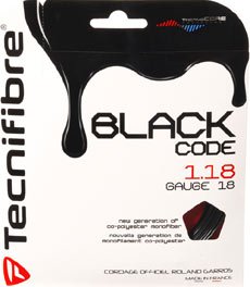 tecnifibre black code tennis string set (18 gauge, 1.18)