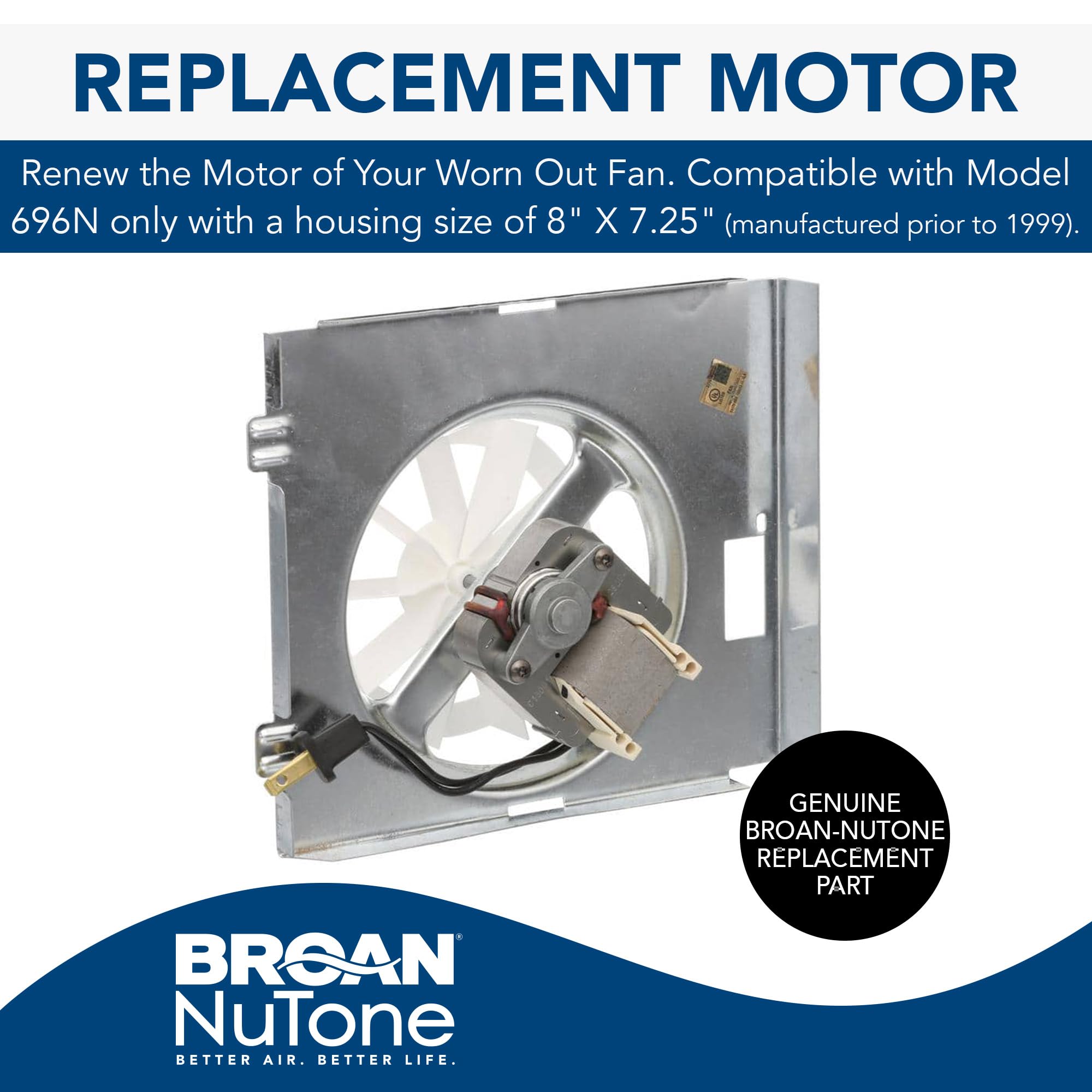 Broan-NuTone C350BN Replacement Motor/Wheel (NuTone 696N A housing), 50 CFM,, n/a