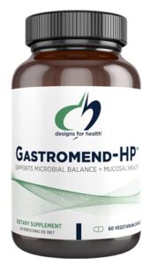 designs for health gastromend hp - mastic gum, zinc, l-carnosine, deglycyrrhizinated licorice gut health supplements - may support gastric health, occasional bloating or upset stomach (60 capsules)