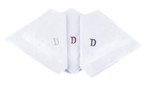 monogrammed handkerchiefs for men - soft hankies for men + great monogrammed gifts - intial d