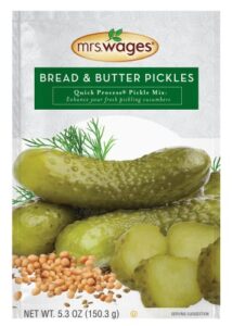 mrs wages bread and butter pickles quick process mix 5.3 ounce (pack of 6)