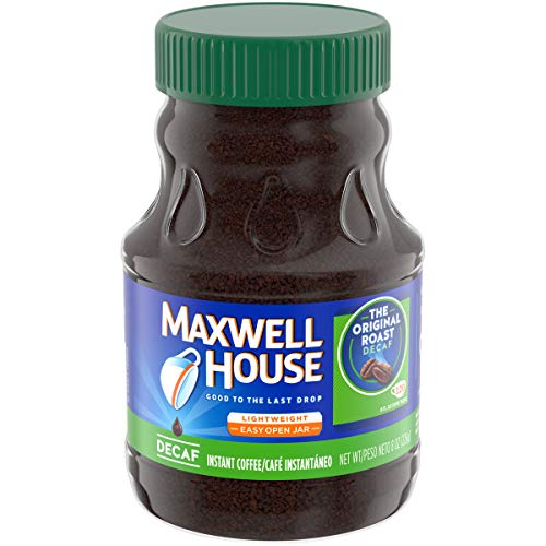 Maxwell House Original Blend Decaf Instant Coffee, Medium Roast, 8 Ounce Jar (Pack of 12)