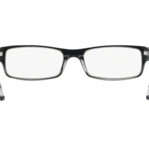 Ray-Ban RX5114 Rectangular Prescription Eyeglass Frames, Black On Transparent/Demo Lens, 54 mm