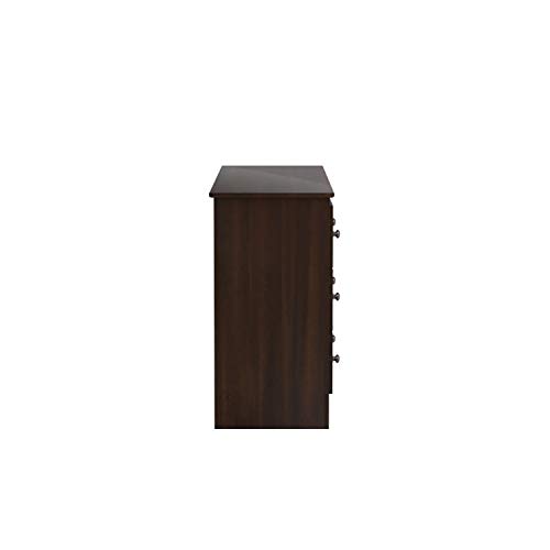 Prepac Fremont Bedroom Furniture: Espresso Double Dresser for Bedroom, 6-Drawer Wide Chest of Drawers, Traditional Bedroom Dresser, EDC-6330-V, 59"W x 17.5"D x 29"H