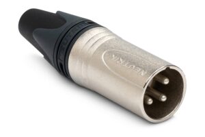 neutrik nc3mxx 3-pin xlrm cable connector, nickel housing with silver contacts