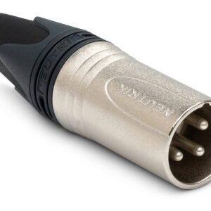 Neutrik NC3MXX 3-Pin XLRM Cable Connector, Nickel Housing with Silver Contacts