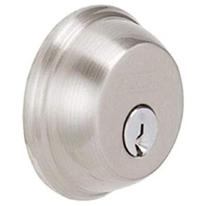 schlage lock co b62n619 double cylinder deadbolt, nickel