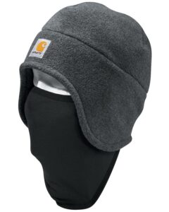 carhartt men's fleece 2-in-1 headwear,charcoal heather,one size