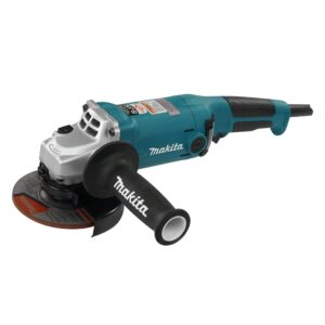 makita ga5020 5" sjs angle grinder, with ac/dc switch, blue