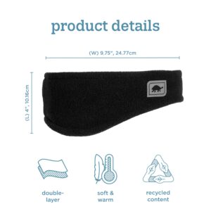 Turtle Fur Double-Layer Bang Band, Chelonia 150 Fleece Headband,Black,One Size