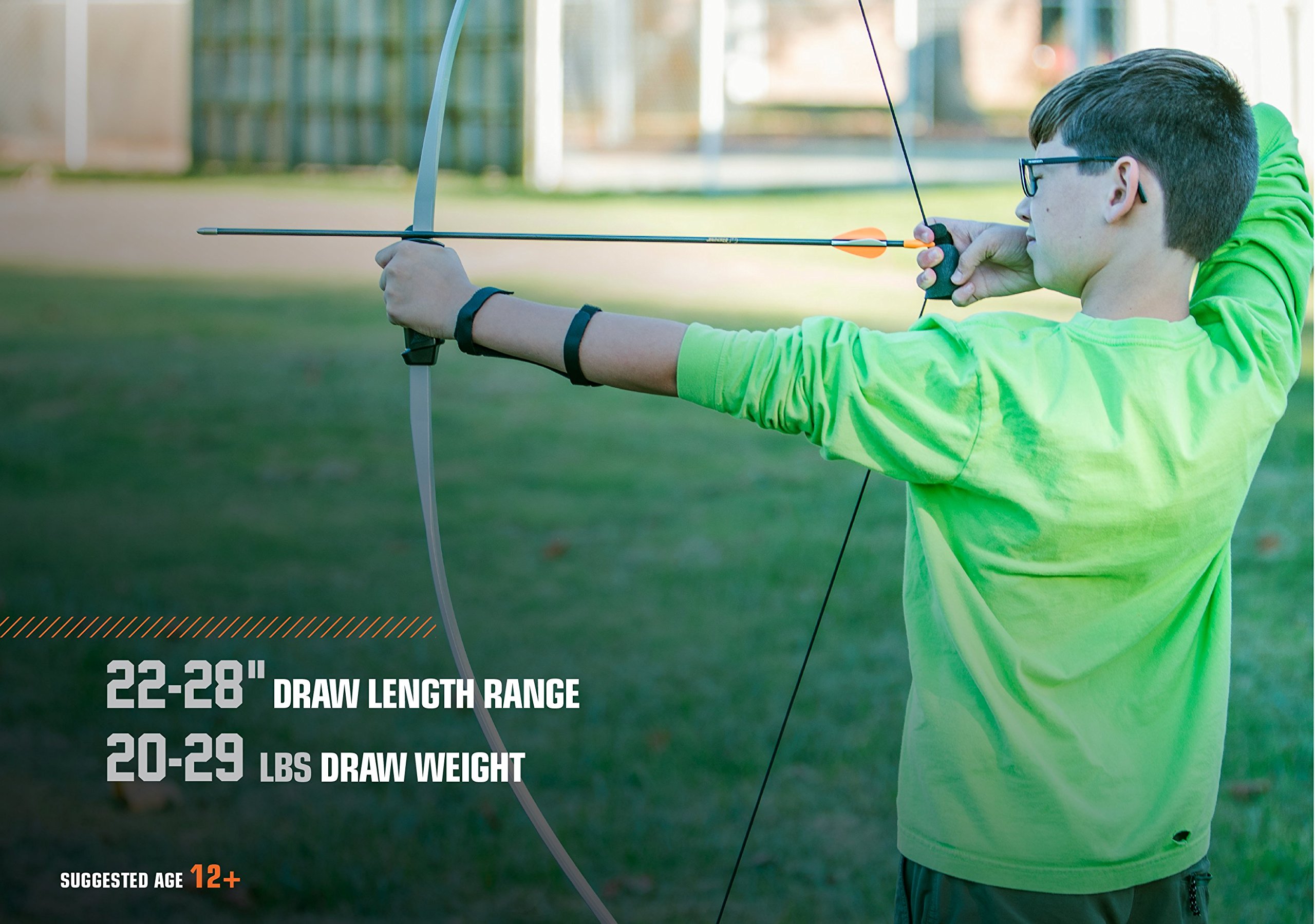 Bear Archery Titan Bow for Youth, Recommended Ages 12-16, Ambidextrous, Continuous Draw Weight Up to 29 lb., Continuous Draw Length Up to 28-inches