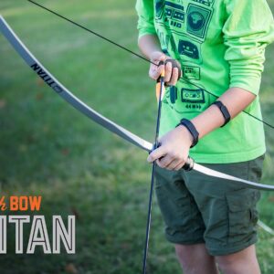 Bear Archery Titan Bow for Youth, Recommended Ages 12-16, Ambidextrous, Continuous Draw Weight Up to 29 lb., Continuous Draw Length Up to 28-inches