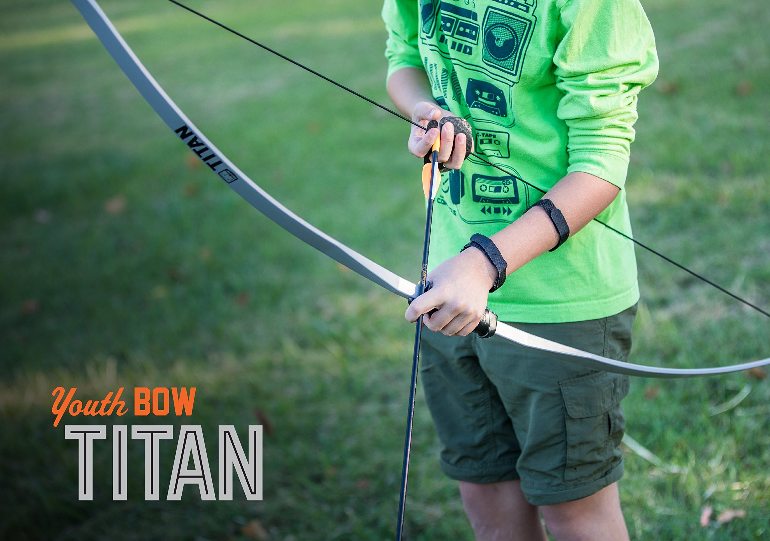 Bear Archery Titan Bow for Youth, Recommended Ages 12-16, Ambidextrous, Continuous Draw Weight Up to 29 lb., Continuous Draw Length Up to 28-inches