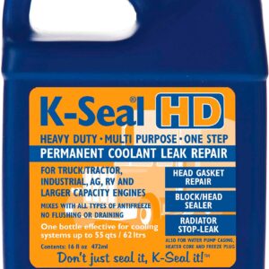 K-Seal ST5516 Heavy-Duty Multi-Purpose One Step Permanent Coolant Leak Repair, 8oz, Pour and Go, Mixes with All Antifreeze, No Flushing Required